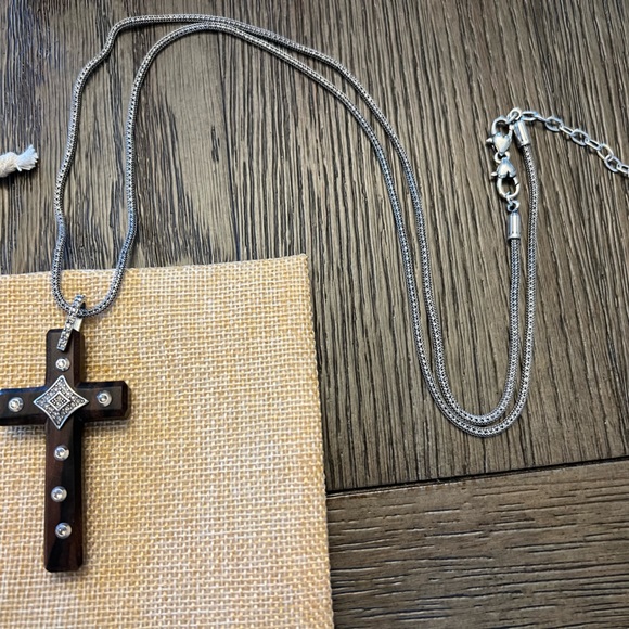 Brighton | Jewelry | Brighton Byzantine Wood Cross | Poshmark
